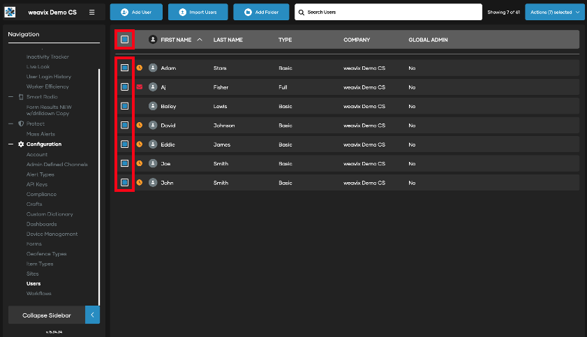 User Management in Console – weavix™ Help Center